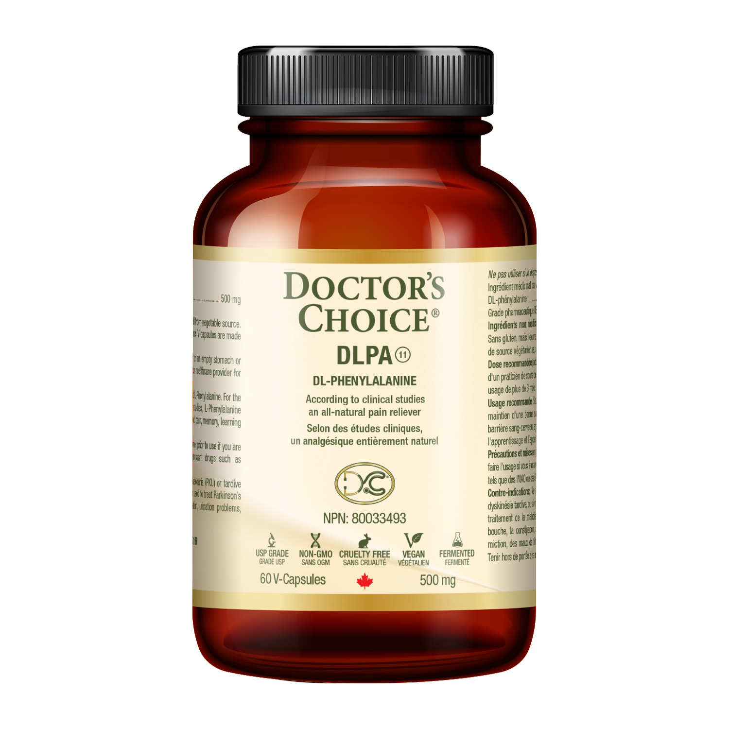 DLPA 500mg 60V’s – Doctor's Choice