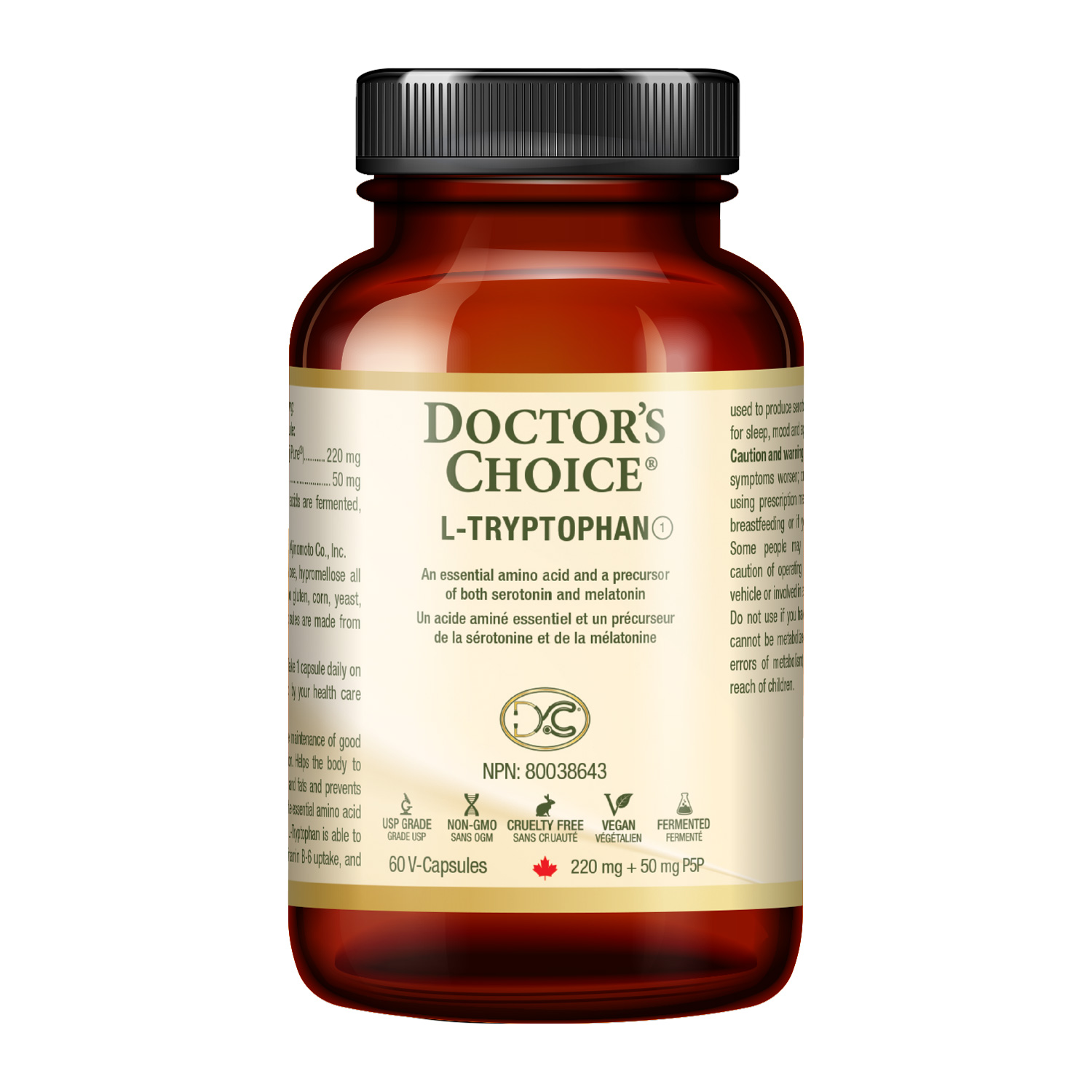L-Tryptophan 220mg 60V’s – Doctor's Choice